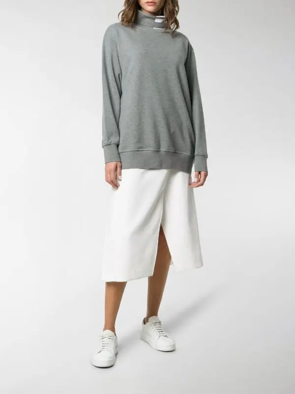 Thom Browne Four-stripe High-neck Sweatshirt