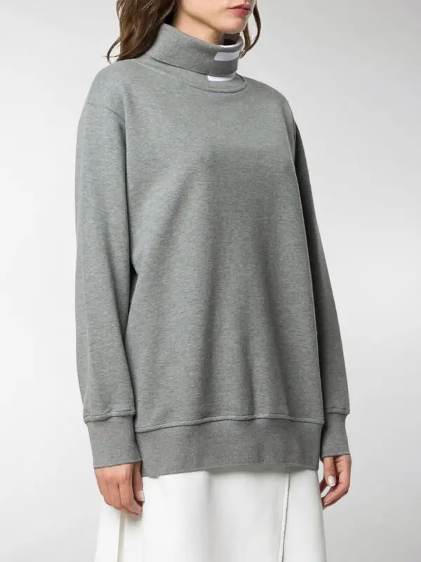 Thom Browne Four-stripe High-neck Sweatshirt