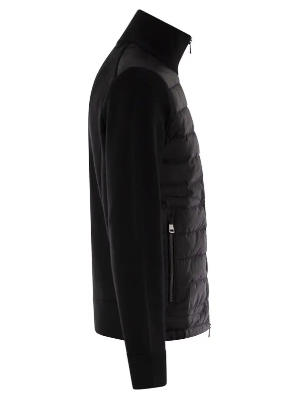 Moncler Zip-up Padded Cardigan - Black