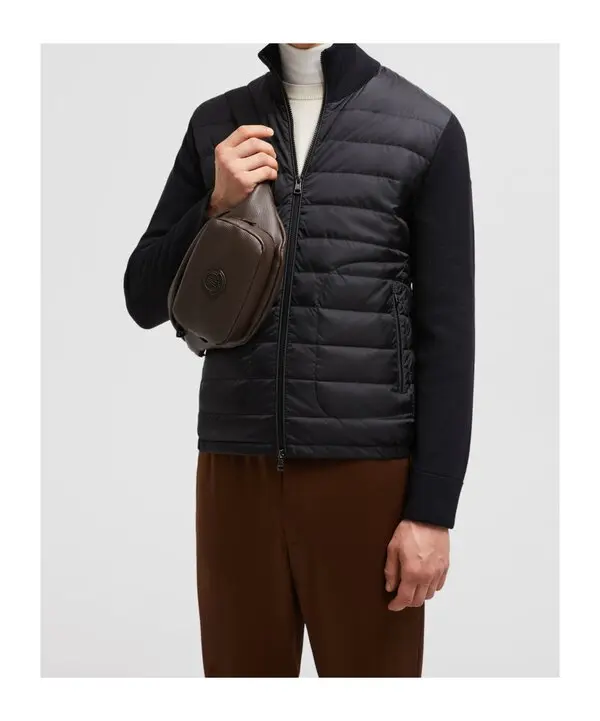 Moncler Zip-up Padded Cardigan - Black