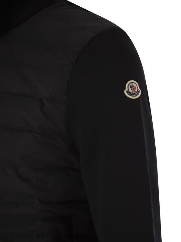 Moncler Zip-up Padded Cardigan - Black