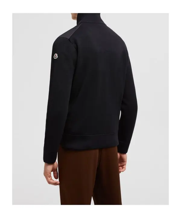 Moncler Zip-up Padded Cardigan - Black