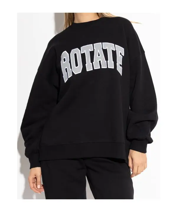 ROTATE BY BIRGER CHRISTENSEN Logo Embellished Sweatshirt - Black