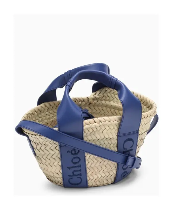 Chloé Sense Mini Raffia Tote Bag