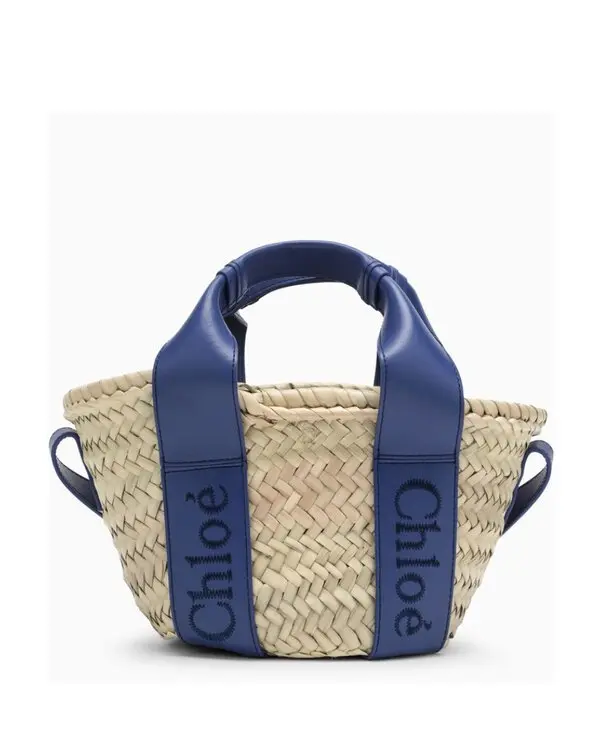 Chloé Sense Mini Raffia Tote Bag