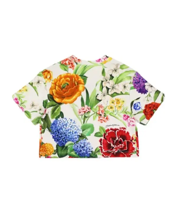 Dolce & Gabbana Floral Print Cotton Jersey T-shirt