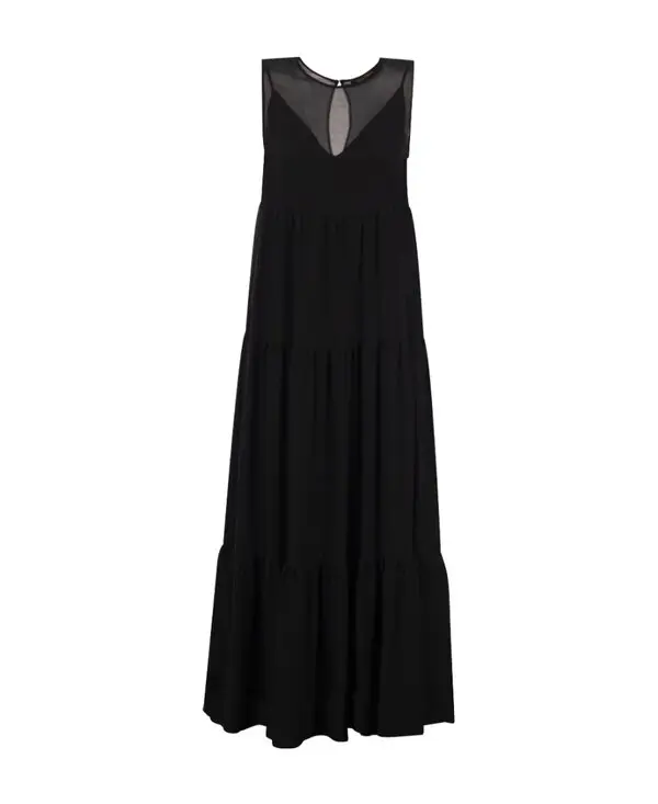 Max Mara Sleeveless Tiered Maxi Dress