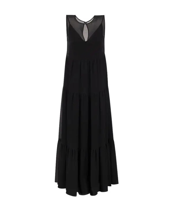 Max Mara Sleeveless Tiered Maxi Dress
