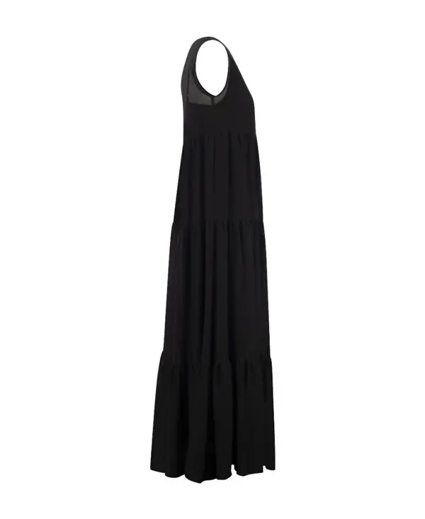 Max Mara Sleeveless Tiered Maxi Dress