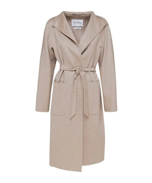 Max Mara Lilia Belted Long-sleeved Coat - Sand