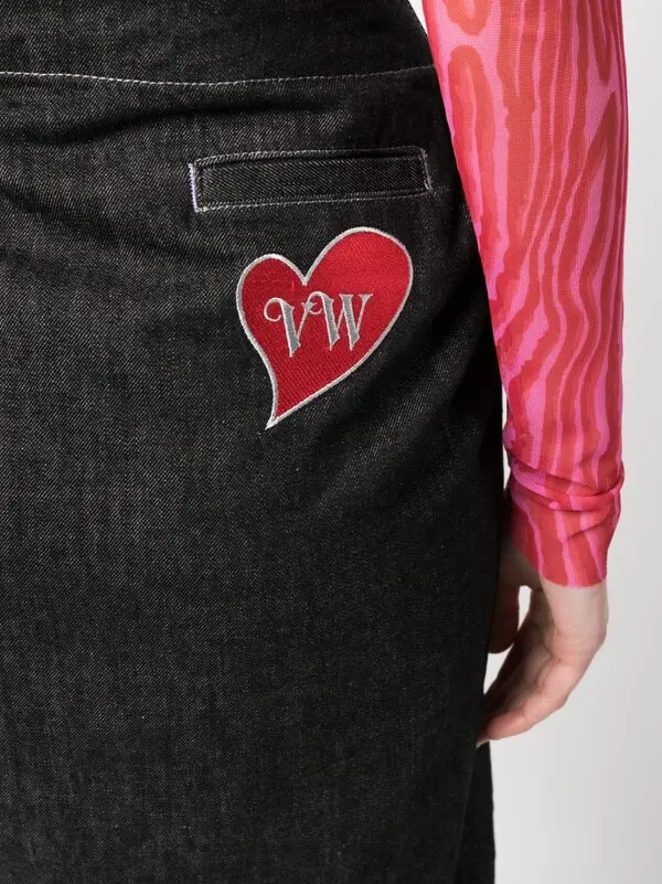 VIVIENNE WESTWOOD Denim Skirt With Zip Closure