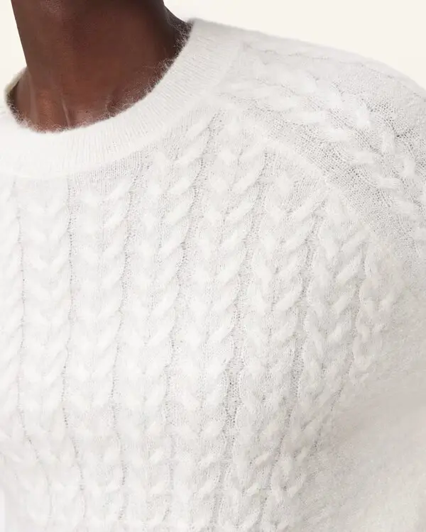 ALLSAINTS Cable Knit Sweater With Raglan Shaping