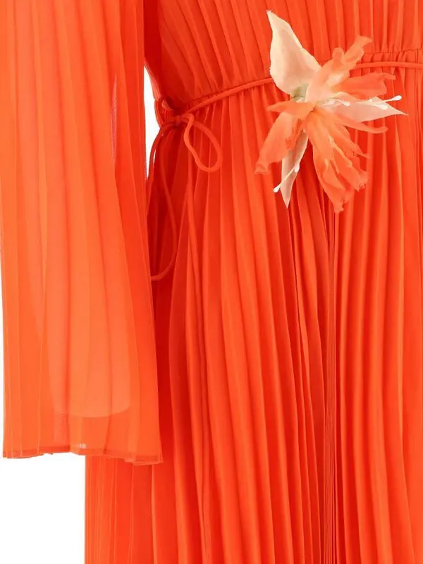 Zimmermann Sunray Pleated Mini Dress With Floral Rope Belt - No