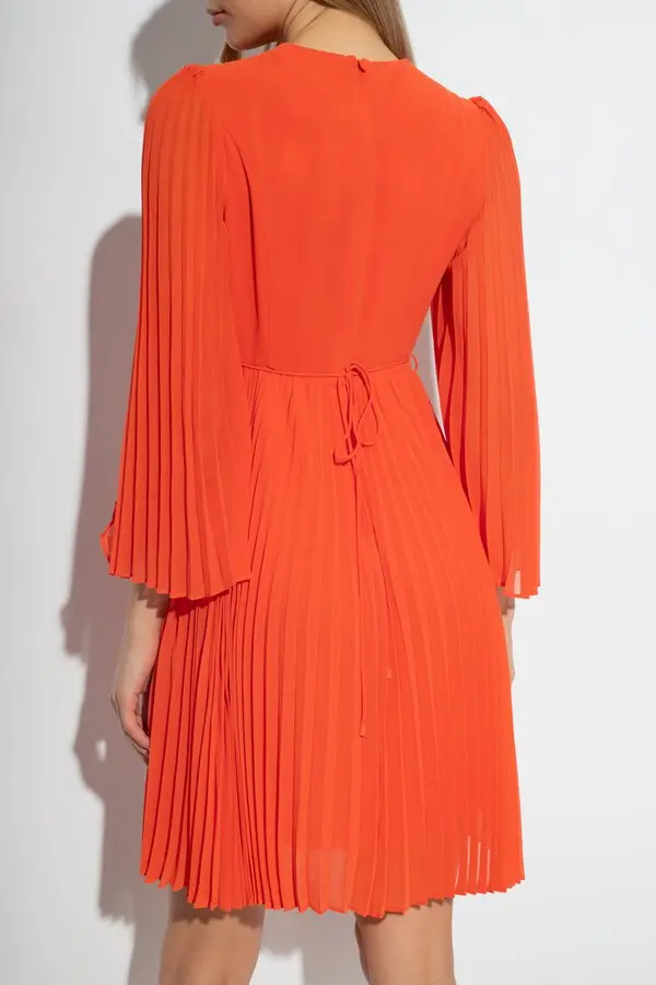 Zimmermann Sunray Pleated Mini Dress With Floral Rope Belt