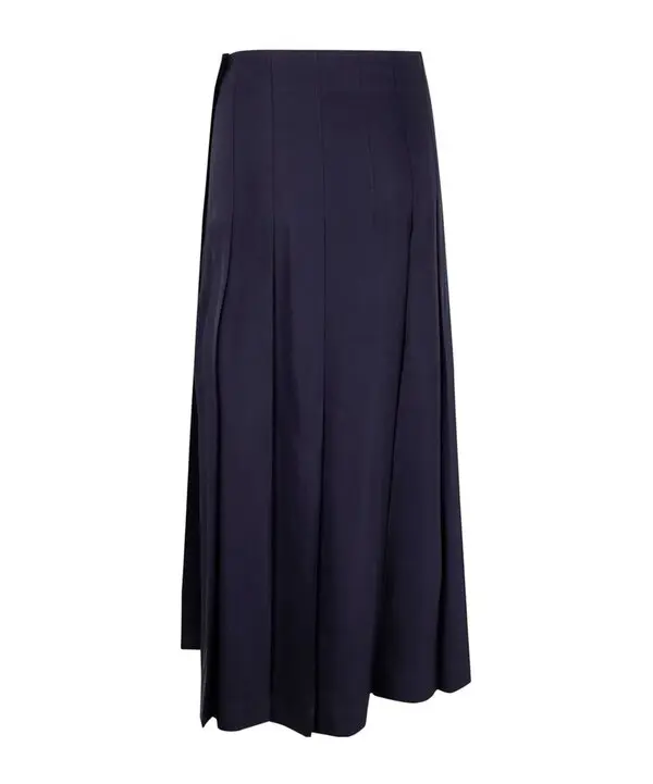 P.a.r.o.s.h Maxi High-waisted Pleated Skirt - Blue