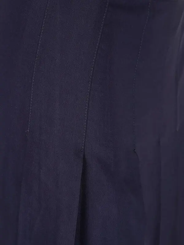 P.a.r.o.s.h Maxi High-waisted Pleated Skirt - Blue