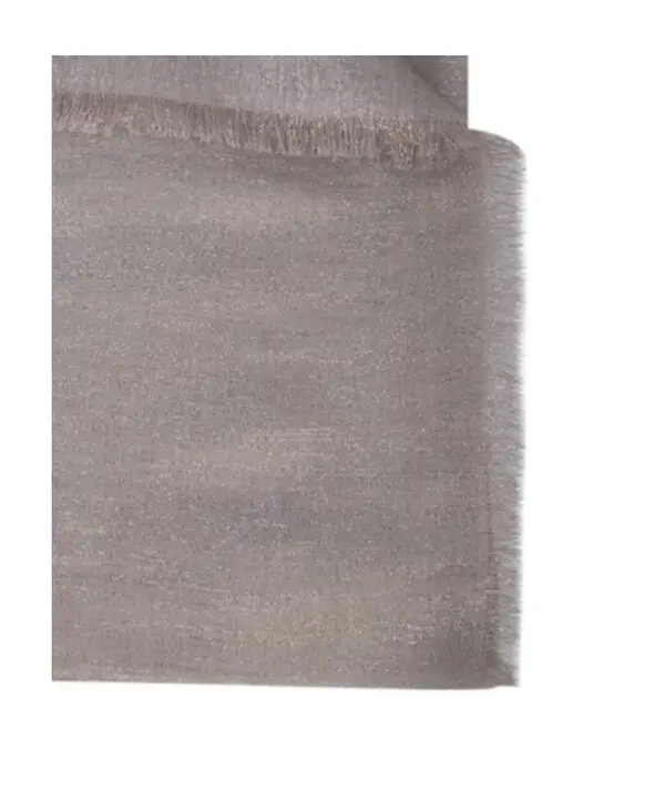 Brunello Cucinelli Sparkled Frayed-edge Scarf - Gray