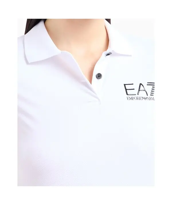 EA7 Logo Print Short Sleeve Polo Shirt