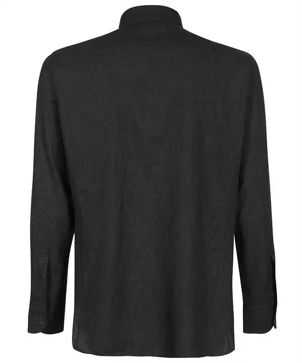 TOM FORD Lapel Long-sleeved Shirt - Black