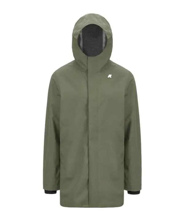 K-WAY Bonded Hooded Raincoat - Green