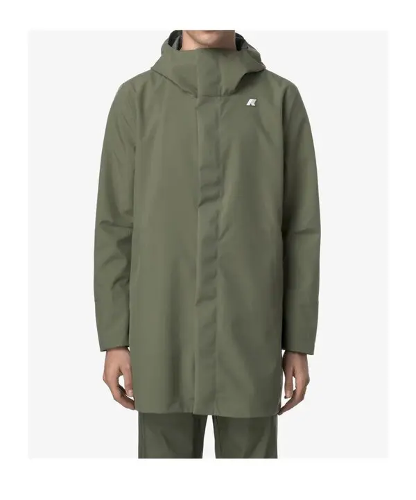 K-WAY Bonded Hooded Raincoat - Green