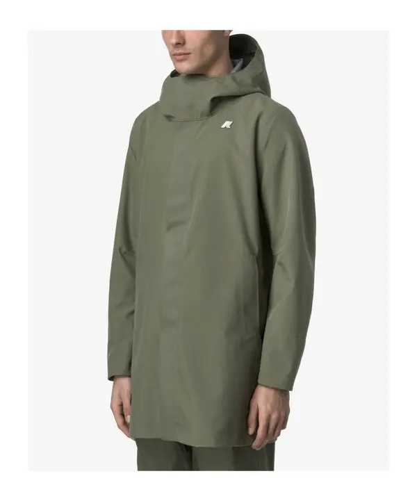 K-WAY Bonded Hooded Raincoat - Green