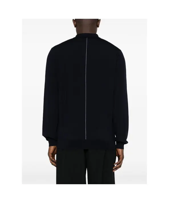 LANVIN Logo-embroidered Polo Shirt - Black