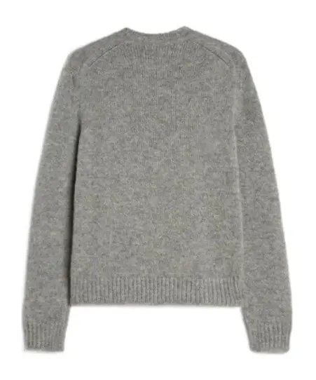 JIL SANDER Midweight Wool Crew-neck Sweater - Light Gray