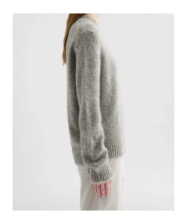 JIL SANDER Midweight Wool Crew-neck Sweater - Light Gray