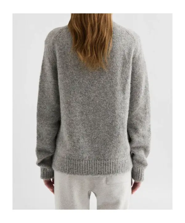 JIL SANDER Midweight Wool Crew-neck Sweater - Light Gray