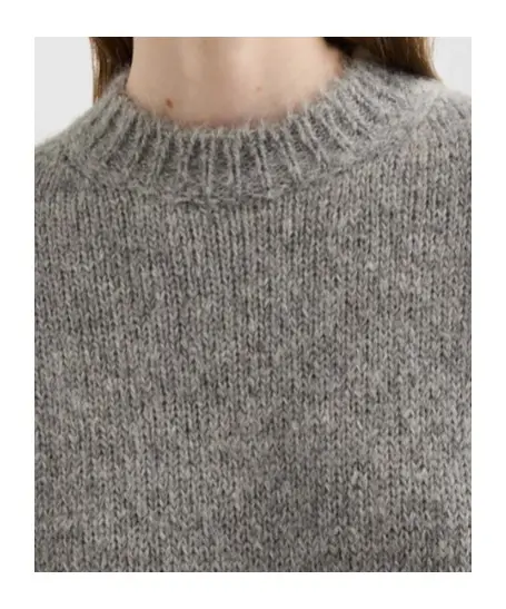 JIL SANDER Midweight Wool Crew-neck Sweater - Light Gray