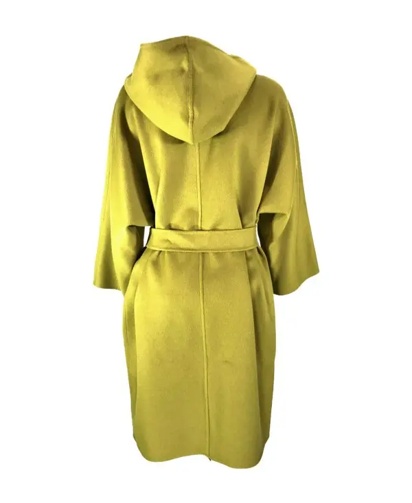 Max Mara Long Sleeved Hooded Coat - Green