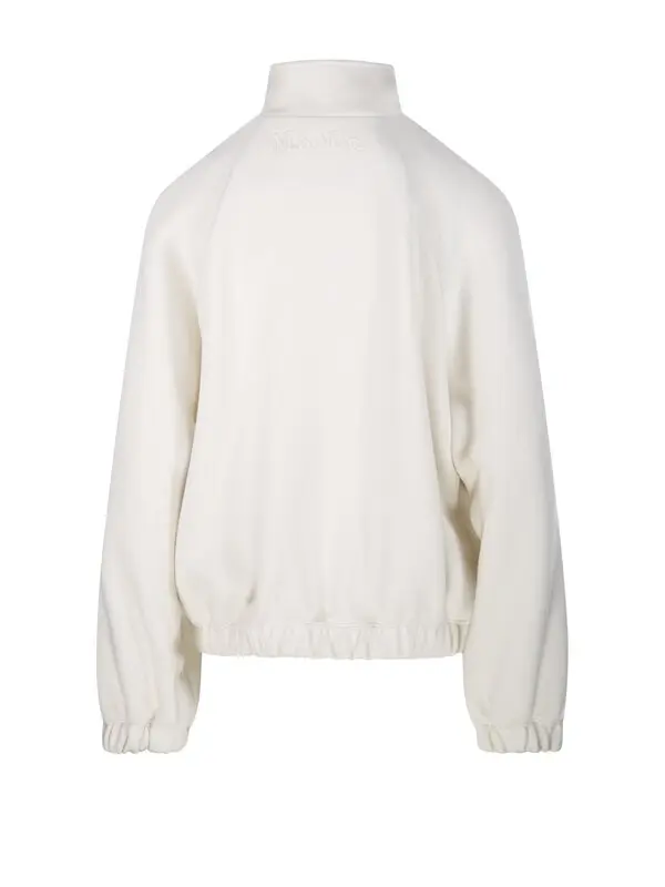 Max Mara Frine High-neck Zipped Sweatshirt - White