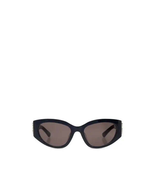 Balenciaga Bossy Oval Sunglasses - Black