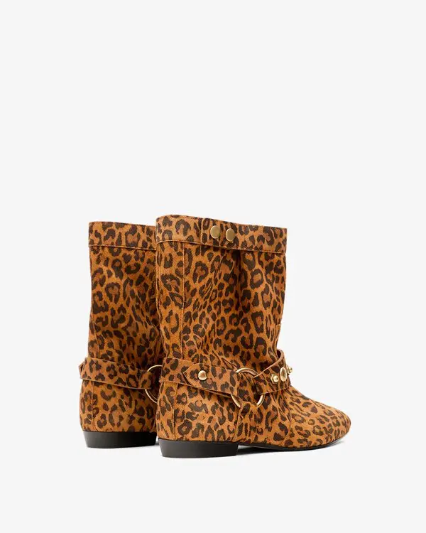 Isabel Marant Étoile Stania Leopard Print Boots - Brown