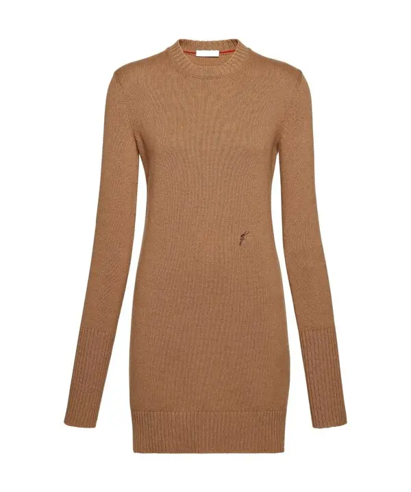 FERRAGAMO Crewneck Mini Dress
