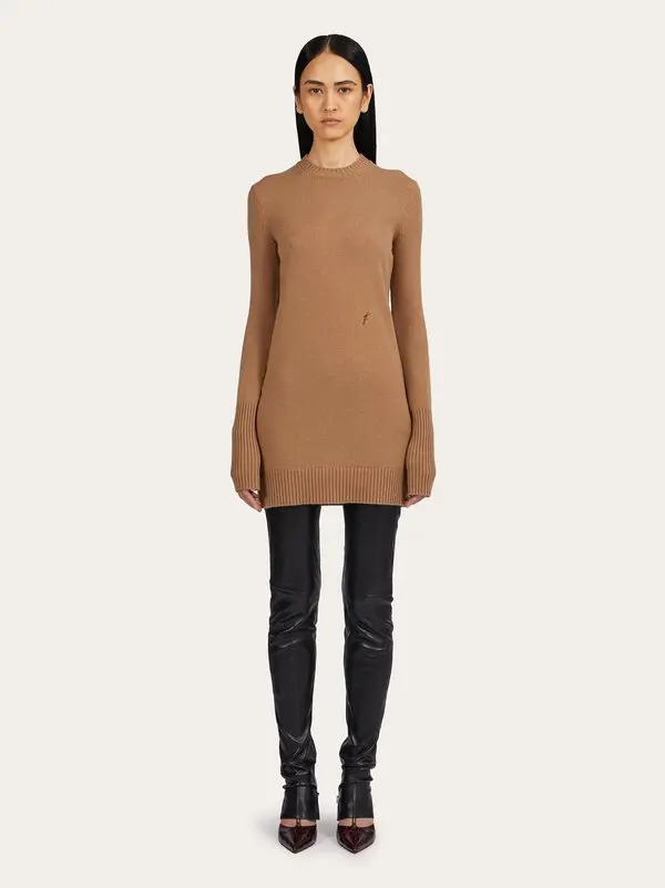FERRAGAMO Crewneck Mini Dress
