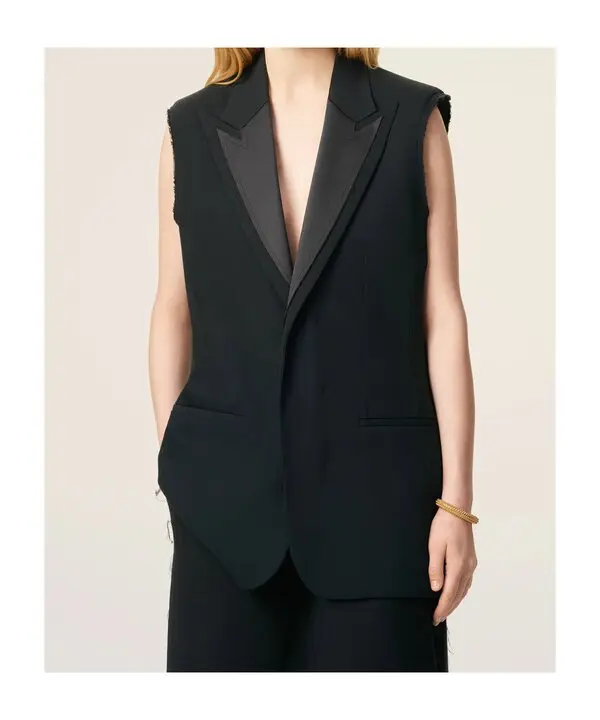AMI Paris Notched-collar Sleeveless Gilet