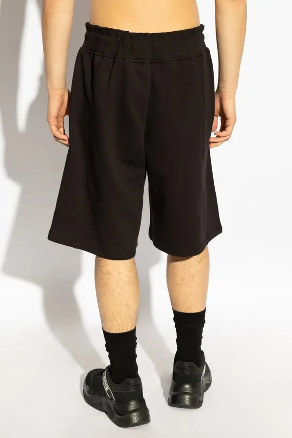 Versace Logo Embroidered Drawstring Shorts