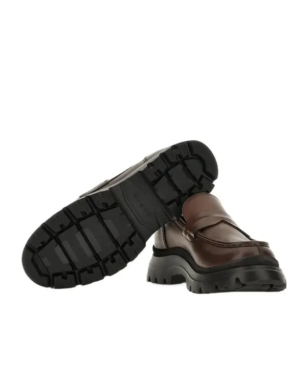 Hogan Round-toe Loafers - Brown