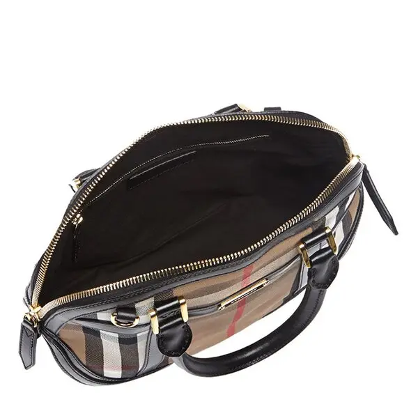 Burberry Spliced Logo Handbag - Black