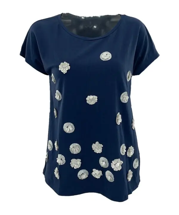 Max Mara Short Sleeve Embellished T-shirt