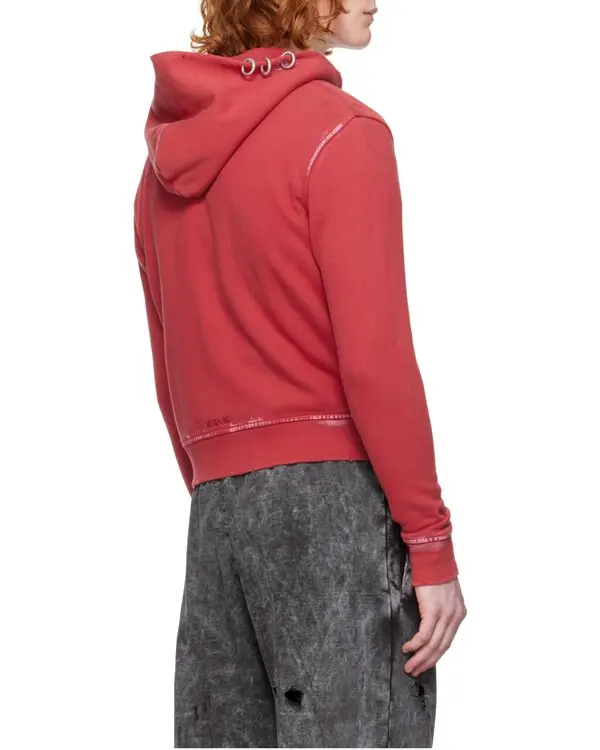 We11Done Pierced Zip-up Hoodie