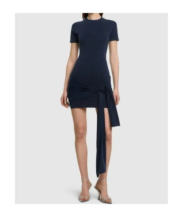Giuseppe Di Morabito Knitted Ruffled Mini Dress
