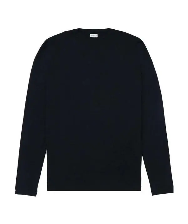 Emporio Armani T-shirt With Round Neck And Long Sleeves - Black