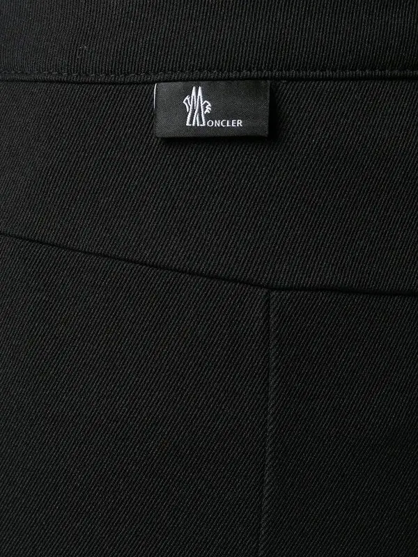 Moncler High-waisted Stirrup Skinny Trousers - Black