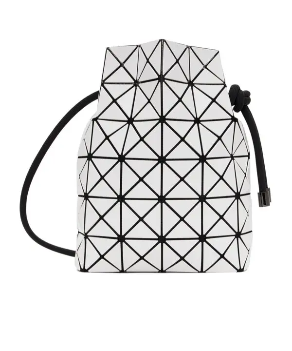 Issey Miyake Geometric Drawstring Bucket Bag - White