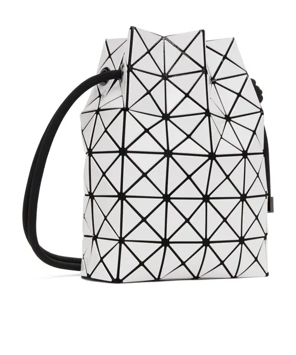 Issey Miyake Geometric Drawstring Bucket Bag - White