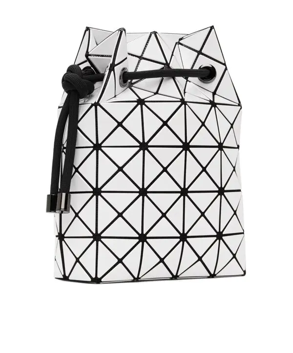 Issey Miyake Geometric Drawstring Bucket Bag - White