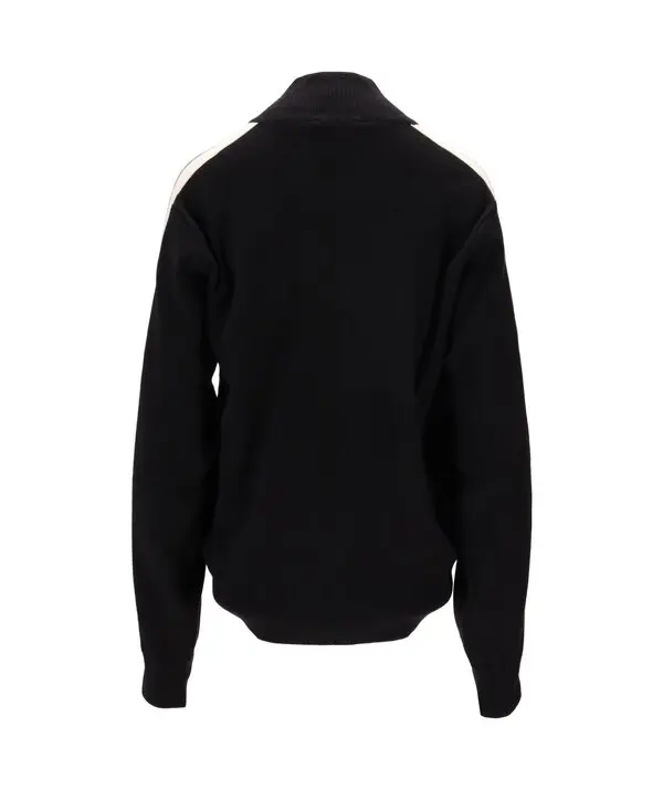 Palm Angels Logo Embroidered Zip-up Cardigan